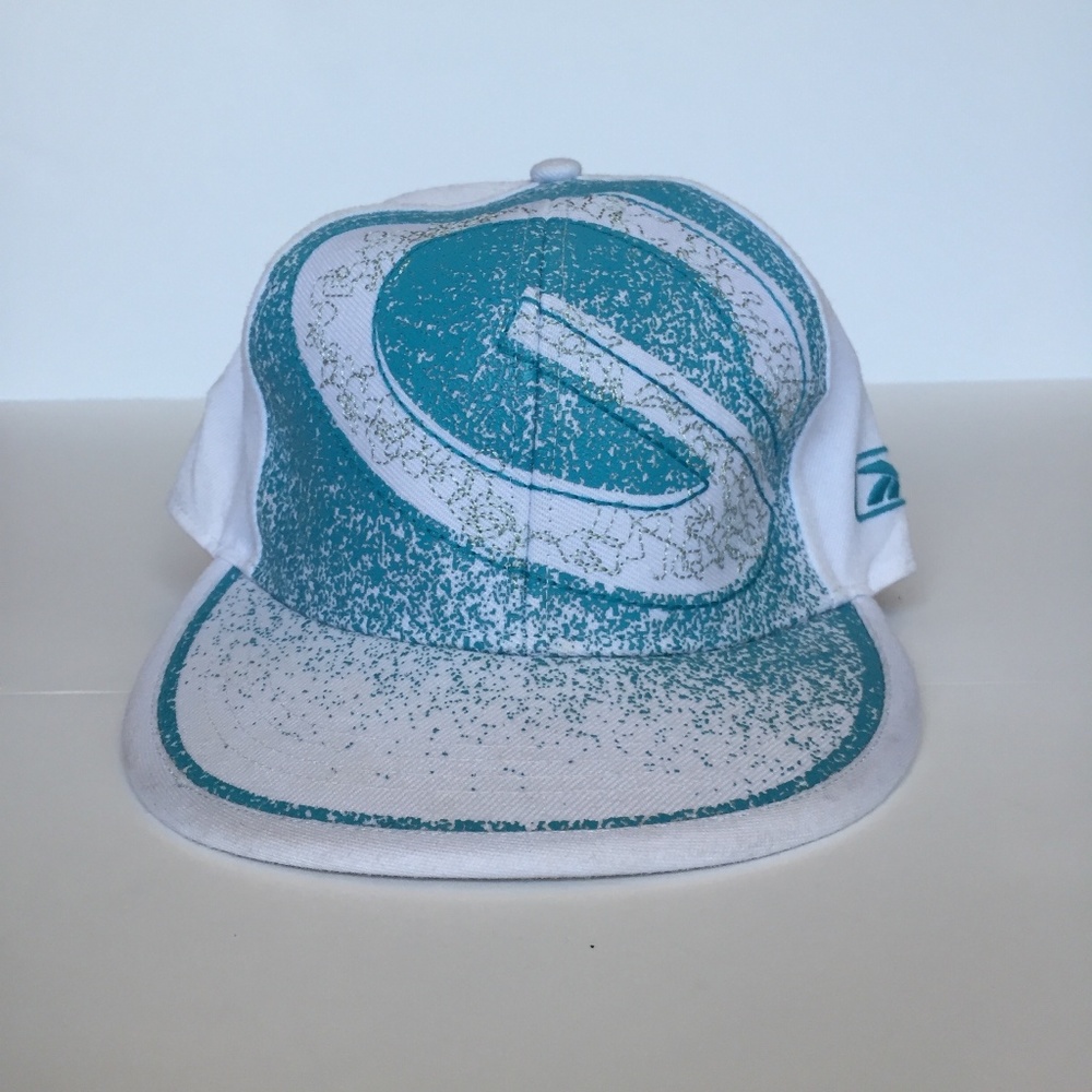 Reebok White And Teal Baseball Cap - Gem